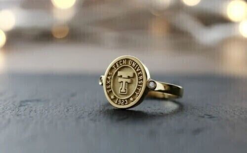 Unisex Aggie Ring Texas University Class Ring Band 14K Yellow Gold ...