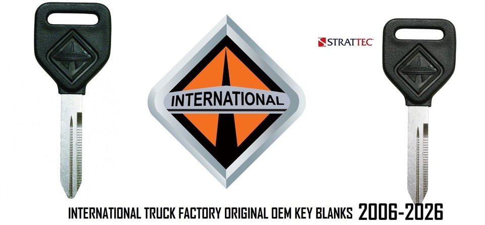 2 PC INTERNATIONAL Navistar TRUCK FACTORY ORIGINAL OEM Logo KEY BLANKS ...