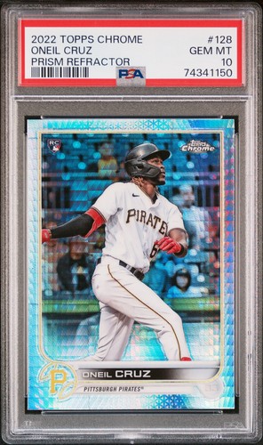 2022 Topps Chrome Oneil Cruz Prism Refractor 128 PPSA 10 GEM MINT ...