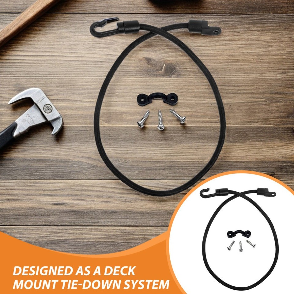 6pcs Boat Bungee Cord Tie-Down Kit - Kayak Deck Mount Elastic Rope ...