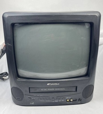 Sansui 13" TV VCR Combo COM312AD VHS Retro Gaming CRT Remote Tested ...