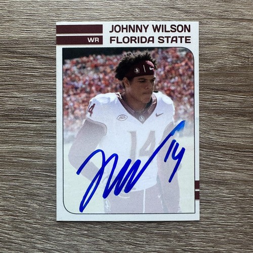Johnny Wilson Autographed Florida State Seminoles Rookie RC Signed Auto ...