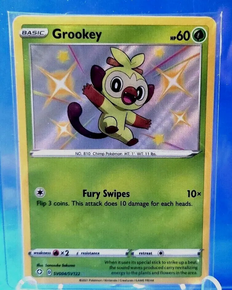 Grookey HP60 2021 Baby Shinny Ultra Rare Collectible Pokemon Card No ...
