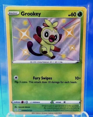 Grookey HP60 2021 Baby Shinny Ultra Rare Collectible Pokemon Card No ...