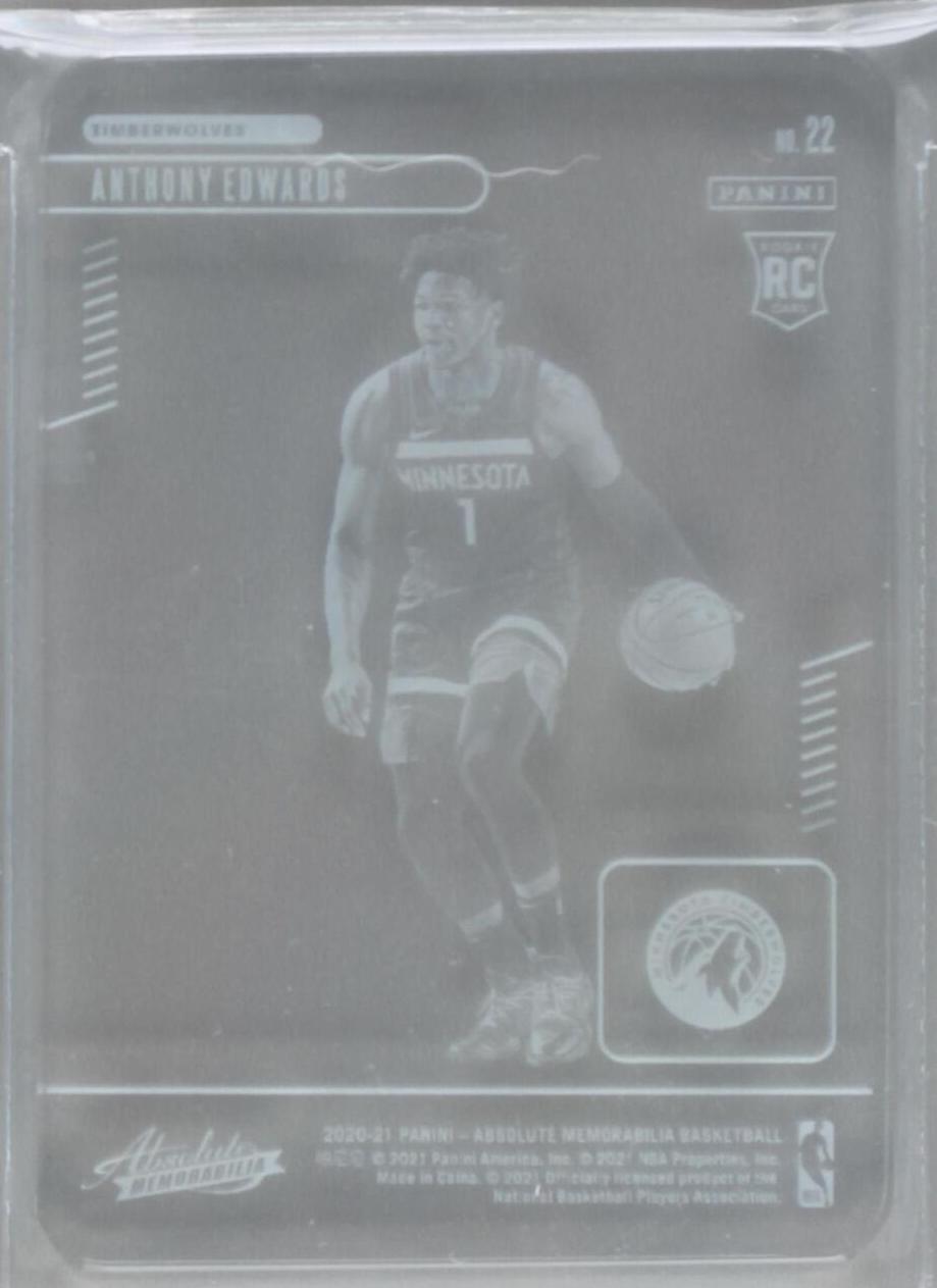 2020-21 Panini Absolute Memorabilia - Glass Anthony Edwards #22 (RC ...