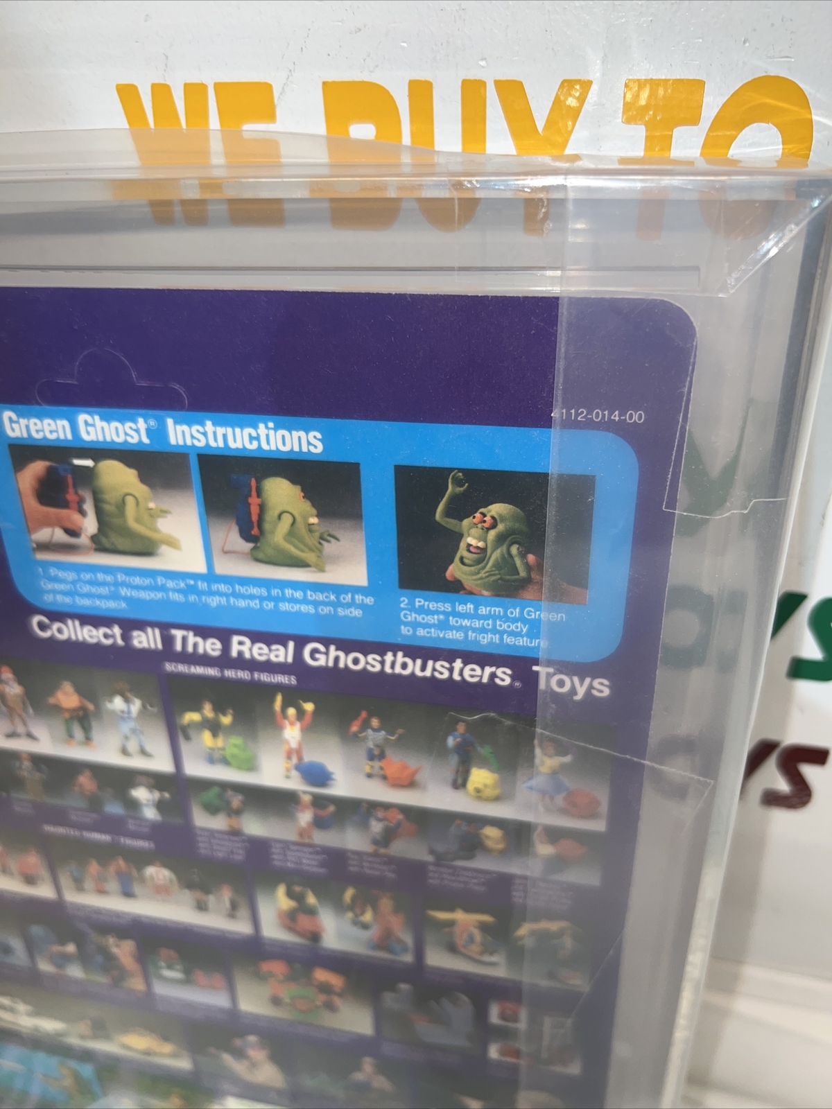 Vintage 1989 Kenner The Real Ghostbusters Slimer Green Ghost Proof Card AFA 90 | eBay