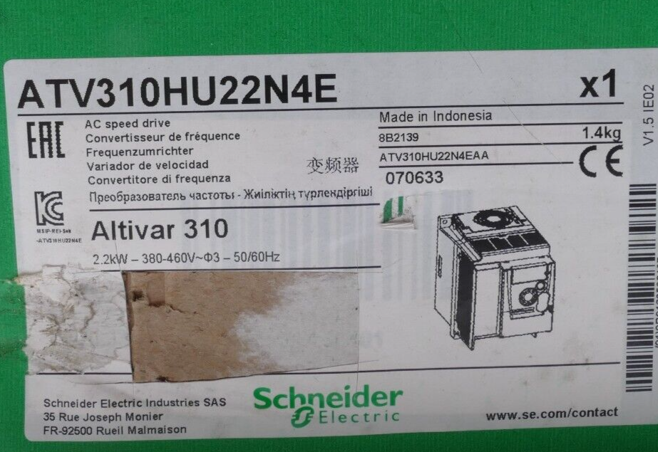 Schneider Altivar 310 Frequenzumrichter ATV310HU22N4E | 070633 | eBay