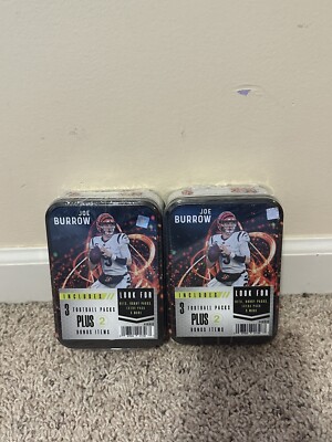 x2 2024 NFL Panini Prizm Joe Burrow Football Tin Includes 3 Packs ...