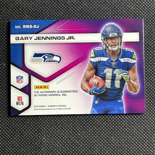 2019 Panini Elements Auto /199 SP RNS-GJ Gary Jennings Jr. Seattle ...