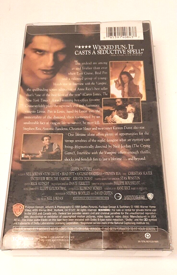 Interview with the Vampire (VHS, 1995) - Brand New, Factory Sealed! | eBay