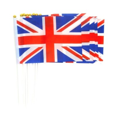 CHEAPEST 10 PCS Union Jack Flag Small Waving UK Britain Party Event ...