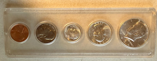 1964 US MINT PROOF SET - Kennedy 90% Silver - 5 Coin Set - Uncirculated ...