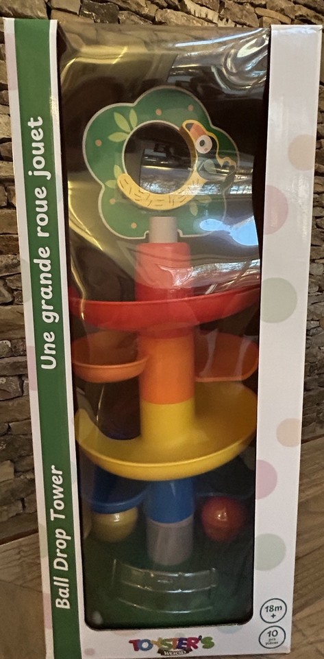 Toddler Ball Drop Tower Toy From Toyster, Wooden Long Lasting Sturdy ...