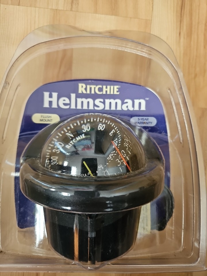 👍🏽 💵Ritchie HF-743 Helmsman Combidial Compass Flush Mount Black Boat Sailboat | eBay