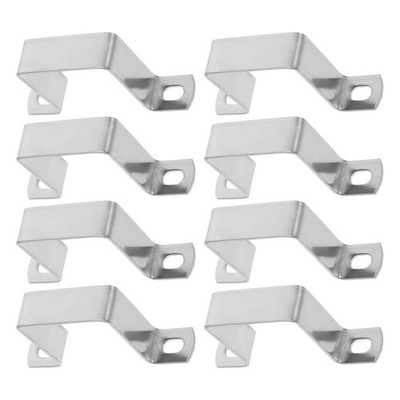 8Pcs Pipe Clamp Square Tube Clamp Bracket Tube Mount Clip Support Base ...