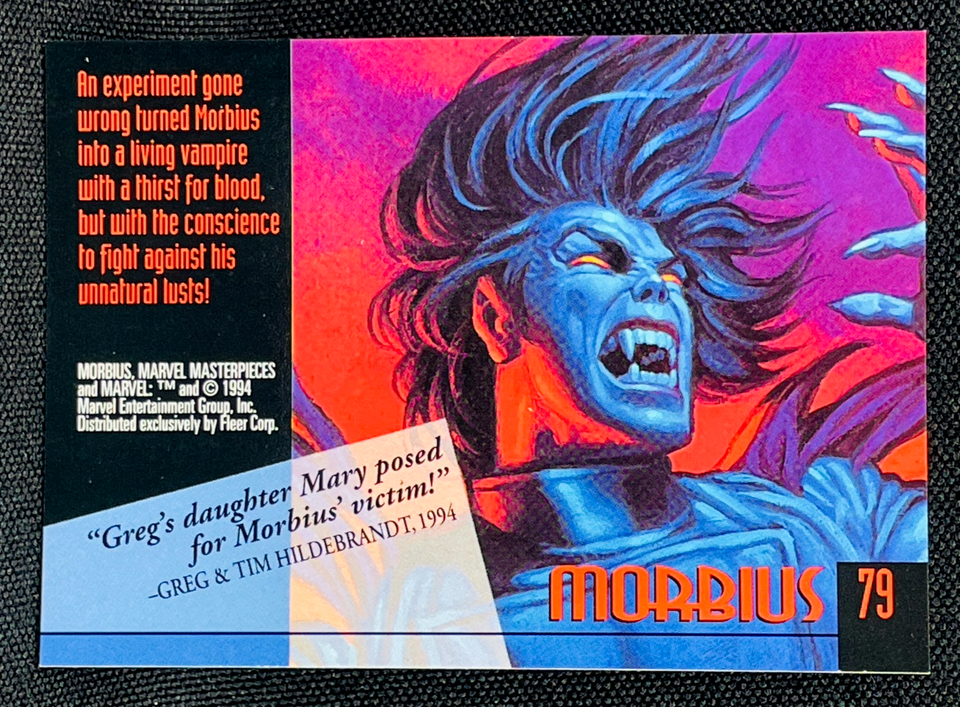 1994 Fleer Marvel Masterpieces - MORBIUS #79 - Marvel Comics Trading ...
