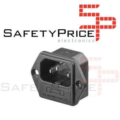 Conector Corriente AC IEC C14 Chasis Macho 10A 250V 3 pines ...