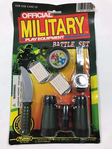 Vintage 1996 Manley Toys Official Military Play Equipment Battle Set ...