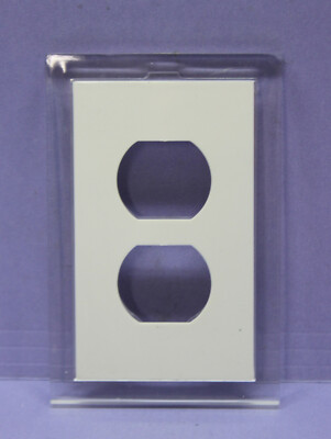 ⭐ White & Clear Outlet Receptacle Cover Wall Plate - Hide Hidden Screw ...