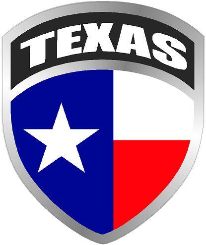 Texas TX Texan State Lone Star Flag Shield Badge Car Motorcycle Decal ...
