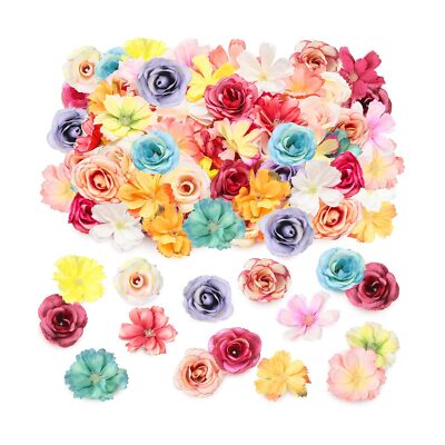 80 Pcs Faux Flower Heads Mini Flower Heads Including 60 Pcs Spring ...