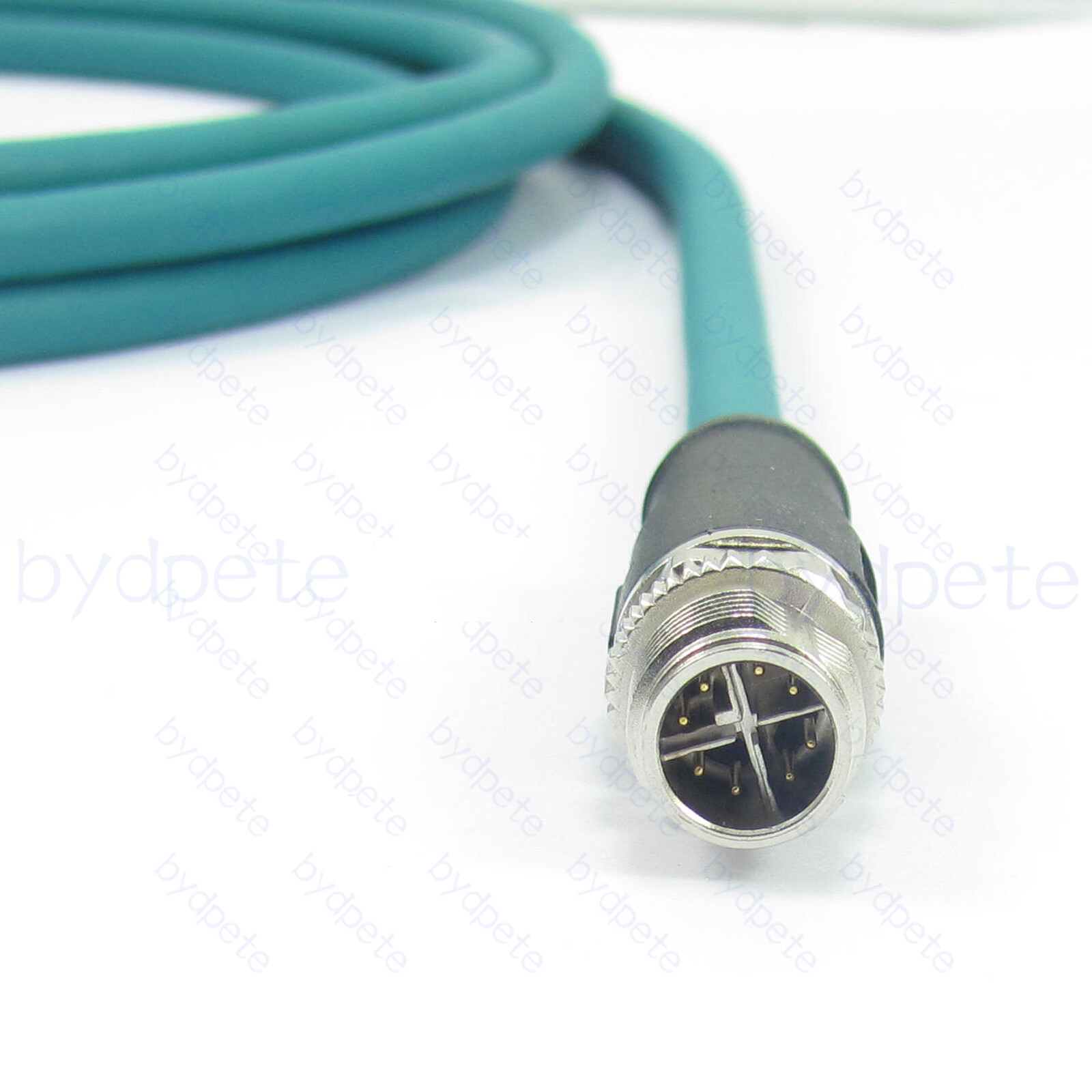 M12-8A male D-coded to M12-8X X-Coded PUR Cable Profinet EtherCAT Fluke ...