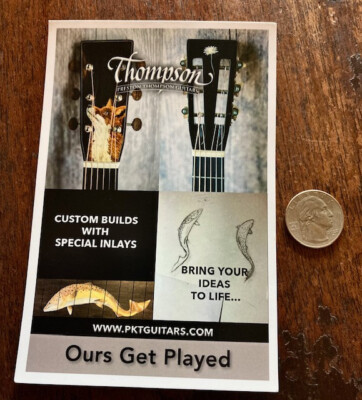 Thompson Guitar Co. POSTCARD - for Acoustic Player Boutique Bluegrass ...