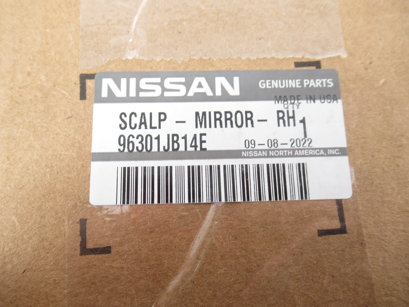 Genuine OEM Nissan 96301-JB14E Passenger RH Side Mirror Cover Assy 07 ...