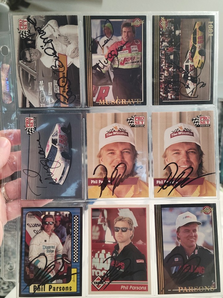 Mixed NASCAR Drivers & Team Autographed Cards Lot Of 144 | eBay