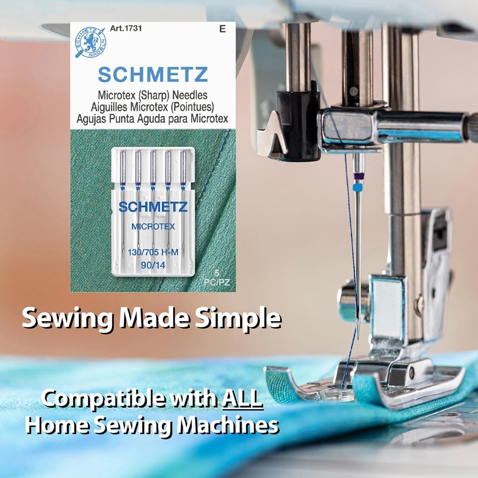 Microtex Sharp Sewing Machine Needles - Quilting & Topstitching ...