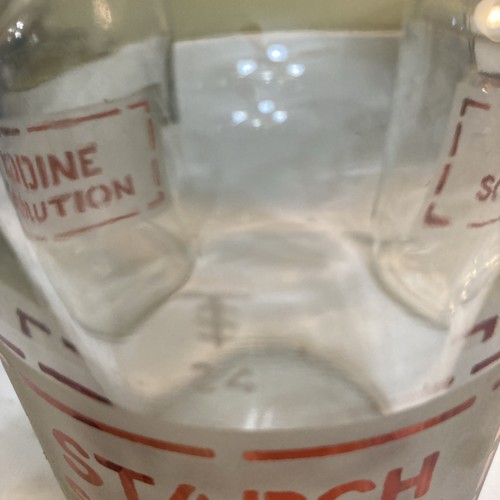 Vintage medical solution jars with glass lid Pyrex set of three one ...