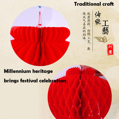 25 Inch 4 Strings 20 PCS Chinese Style Red Lantern String Lanterns ...