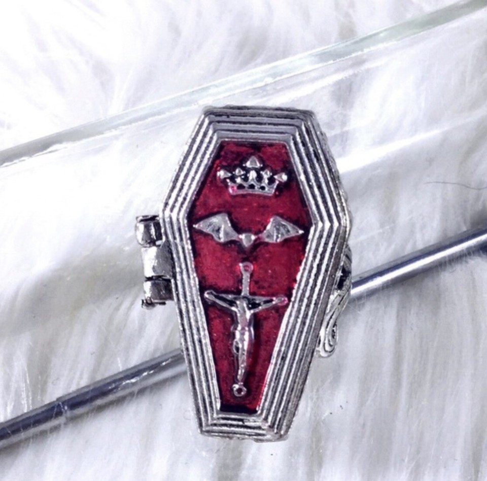 Memento Mori Coffin Casket Skeleton Ring | eBay