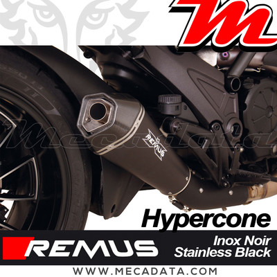 Silent Exhaust Pipe Remus Hypercone Stainless Black Ducati Diavel 1200 ...