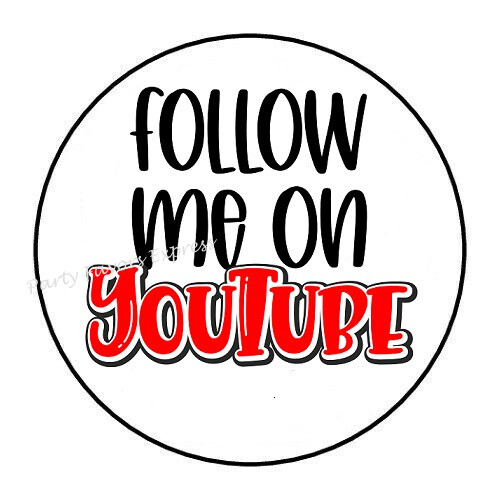 30 FOLLOW ME ON YOUTUBE ENVELOPE SEALS LABELS STICKERS 1.5" | eBay