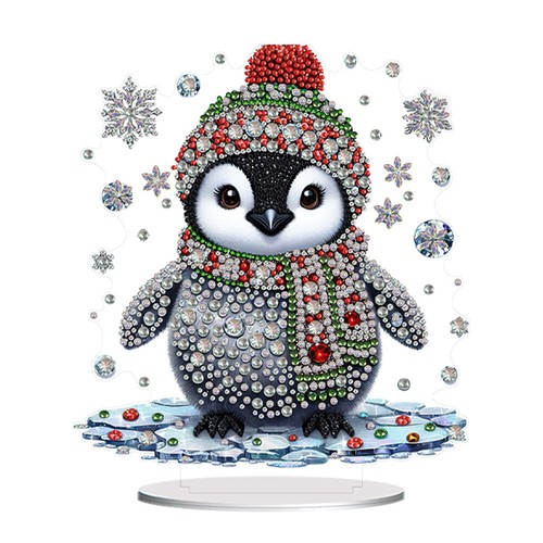 Acrylic Special Shaped Winter Penguin Desktop Diamond Art Kits for ...