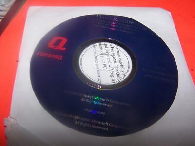 Quick Restore CD's for Compaq Presario | eBay