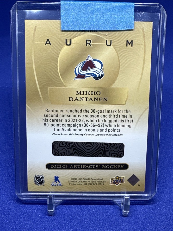 2022-23 UPPER DECK ARTIFACTS MIKKO RANTANEN UNREDEEMED/UNSCRATCHED ...