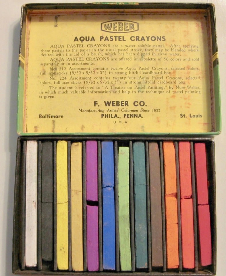 F. Weber Aqua Pastel Assortment No. 212 Art Chalk - 12 Colors | eBay