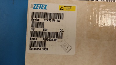 (10 PCS) ZTX751M1TA ZETEX Trans GP BJT PNP 60V 2A 3-Pin E-Line TO-92-3 ...