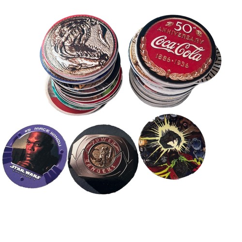 56 Pogs Lot Vintage 90s Spawn/coca Cola/Power Rangers/ImageComics ...
