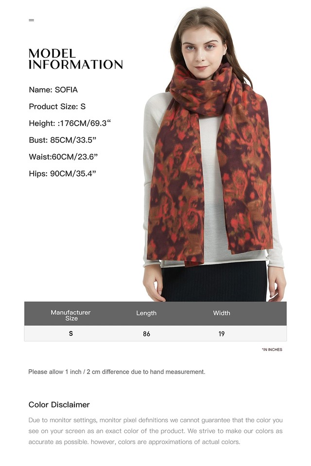 Long Plaid Blanket Scarf Casual Shawl Wraps Warm Winter Scarf for Women ...