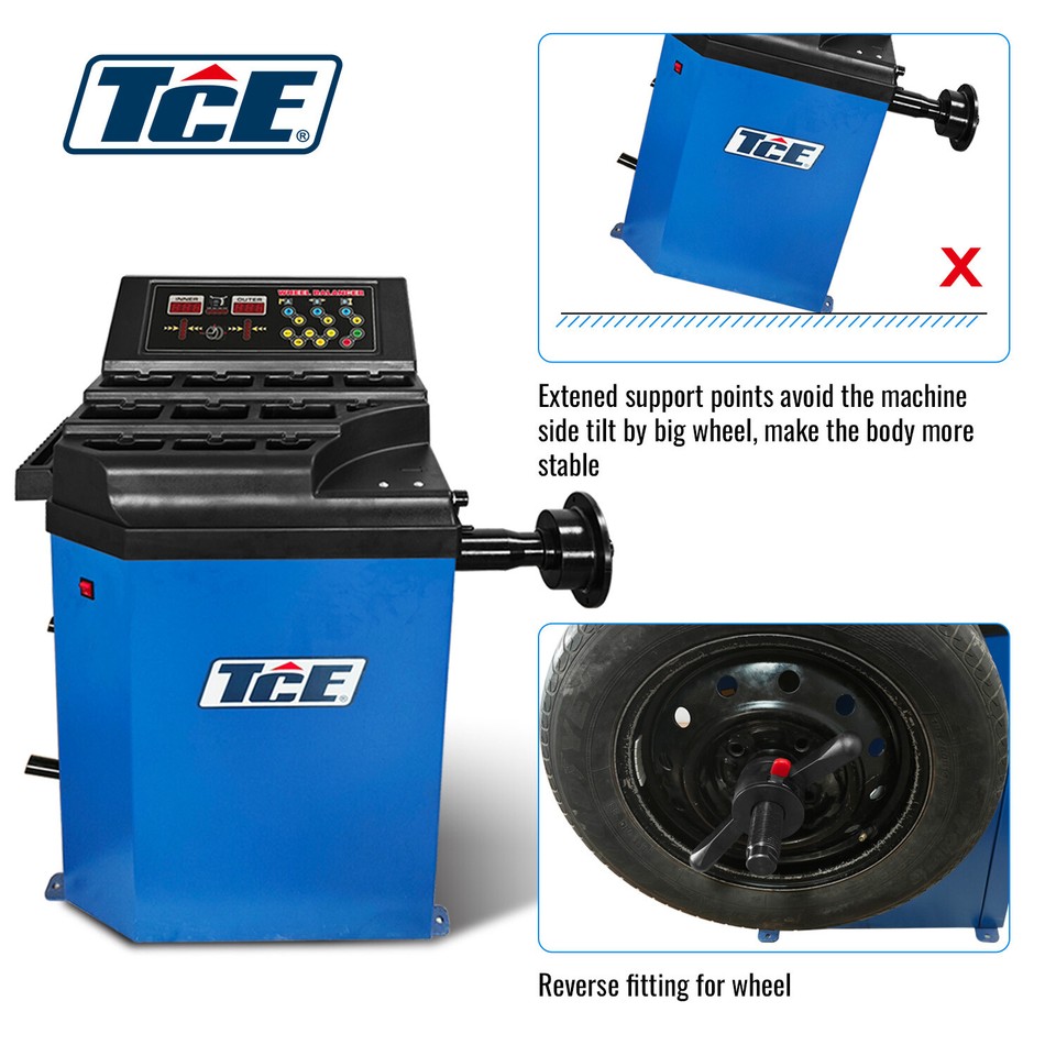 TCE 2.0HP 3 Pedals Tire Changer Machine Wheel Balancer Rim Clamp Combo ...