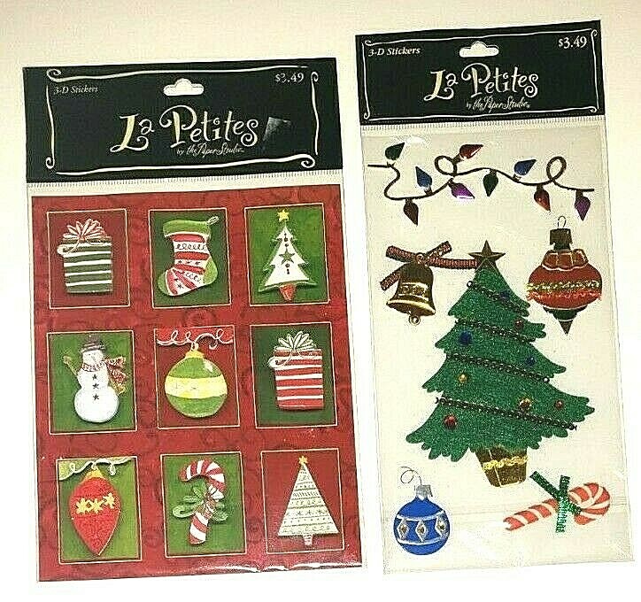 The Paper Studios La Petites Christmas Tree Ornaments 3-D Stickers - 2 ...
