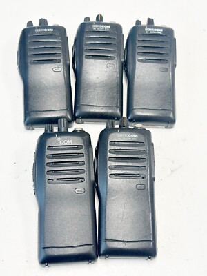 LOT OF 5 WORKING Icom IC-F21 UHF 4W 16 Channel Two Way Radios - No ...