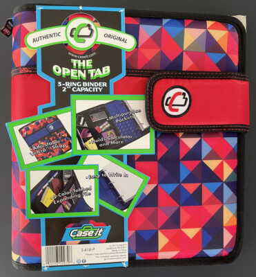 Case-It The Open Tab Binders, 3 Ring 2 Inch Capacity - Geometric ...