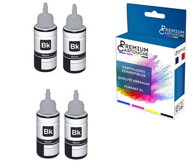 PREMIUM CARTOUCHE - 4 Bouteille d'encre compatible 104 Noir 70 ml pour ...