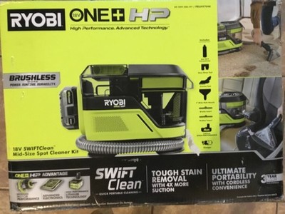 Ryobi 18V Swift clean mid size spot Cleaner kit - 4 amp battery and ...