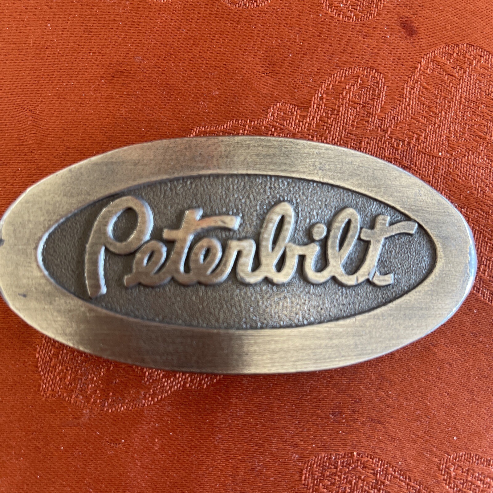 VINTAGE 1974 PETERBILT SOLID BRASS BELT BUCKLE BY LEW… - Gem
