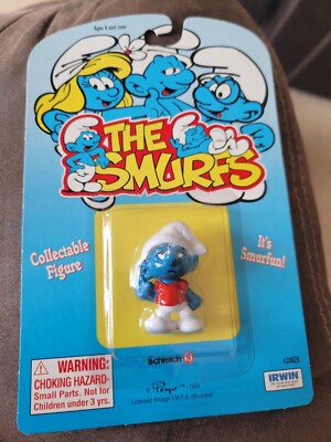 1995 The Smurfs Slouchy Smurf Figure Schleich Irwin Peyo #20825 | eBay